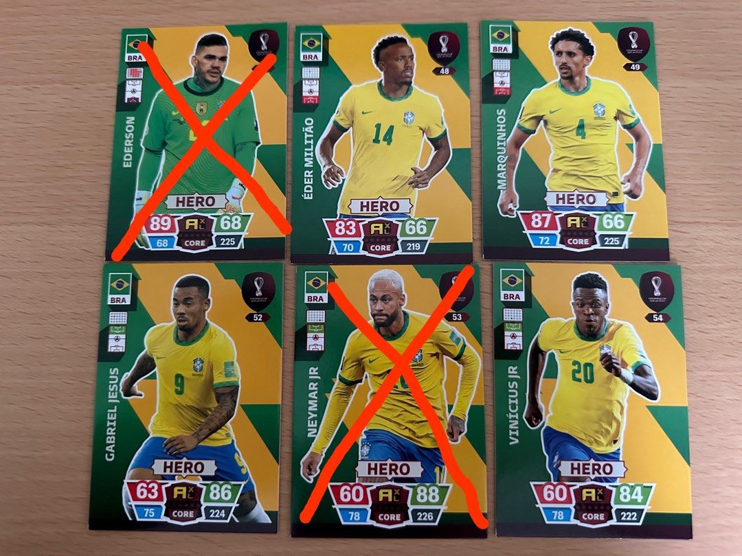 Brazil World Cup cards - Neymar, Jesus, Vinicius Jr, Militao ...