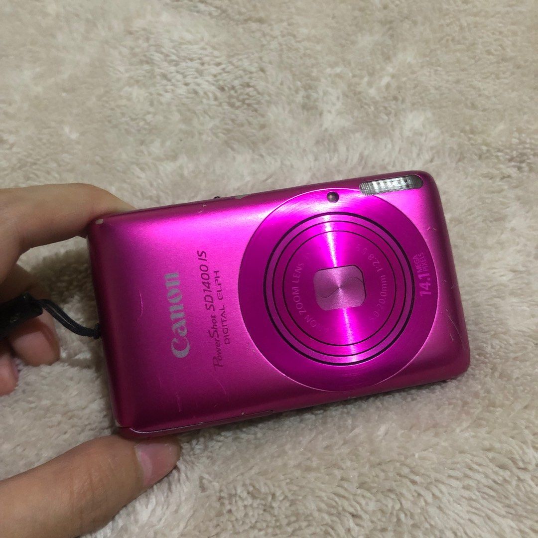 CANON POWERSHOT SD1400 IS / IXUS 130 / IXY 400F PINK, Photography, Cameras on Carousell