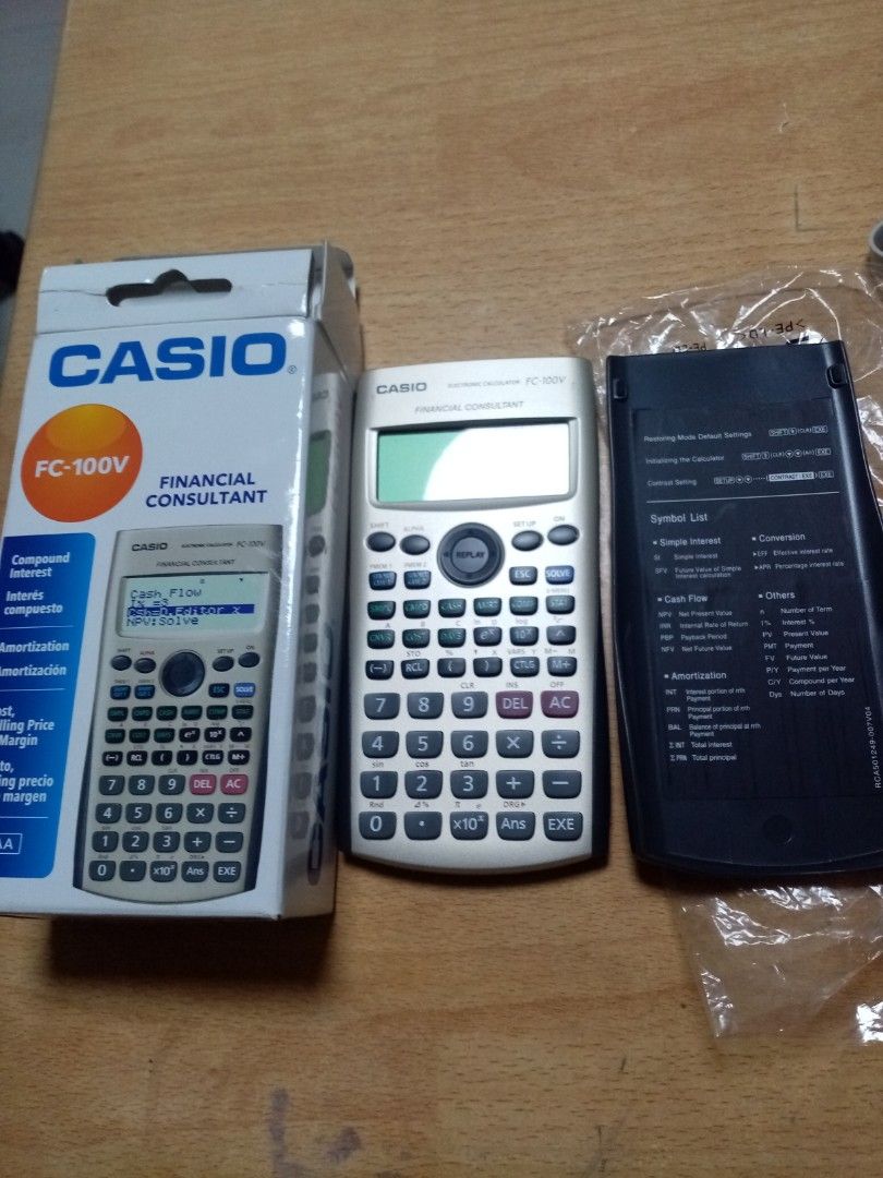 Casio Financial Calculator fc-100v for RES, Computers & Tech, Office ...