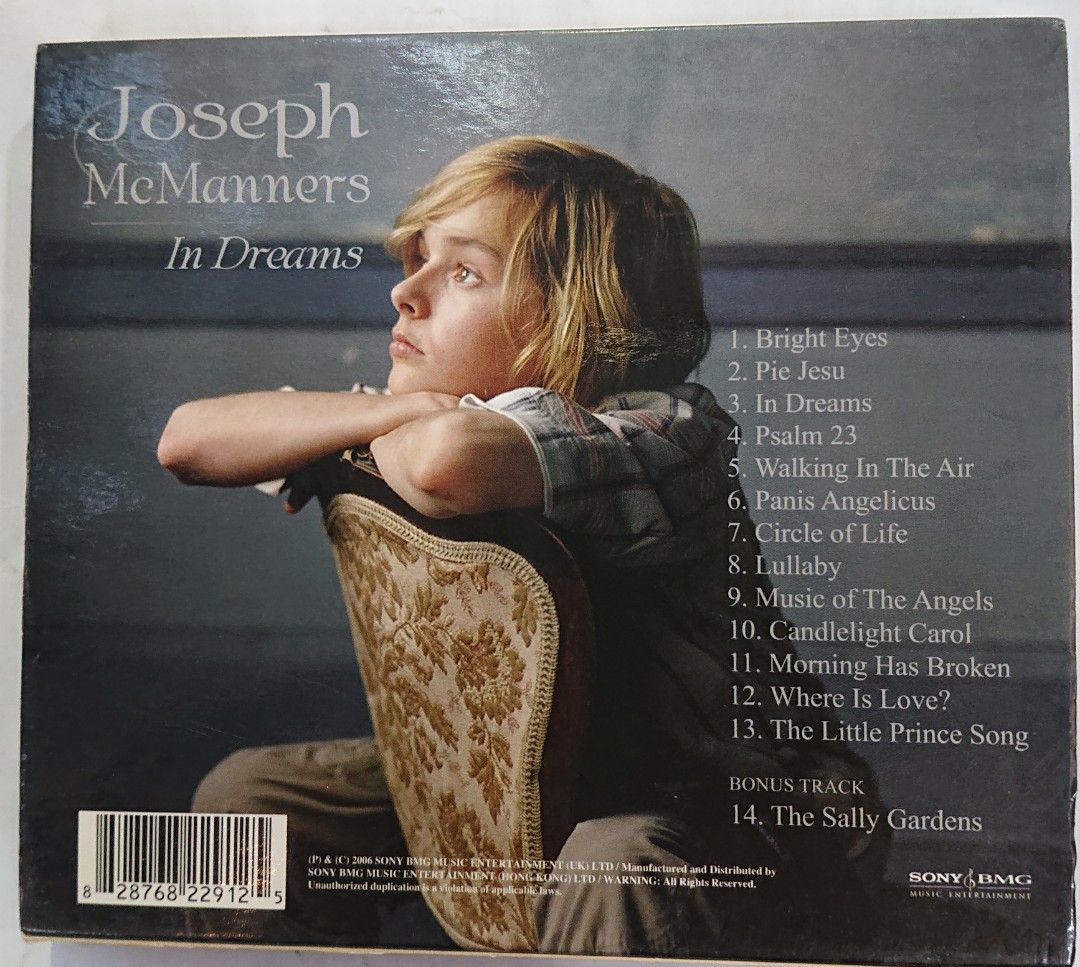Cd Joseph-McManners in dreams, 興趣及遊戲, 音樂、樂器 & 配件, 音樂與媒體 - CD 及 DVD ...