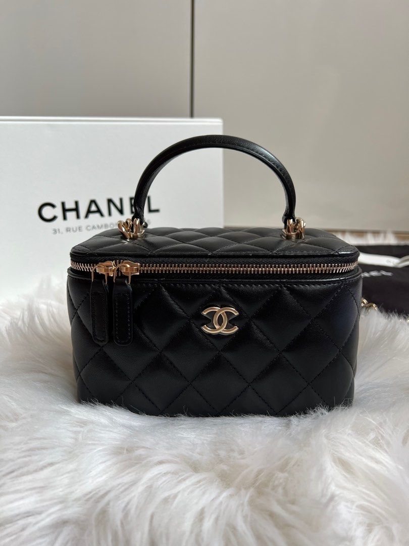 Chanel Small Vanity with Chain and Top Handle, Luxury, Bags & Wallets ...