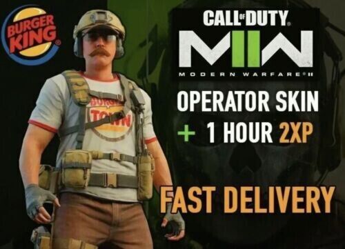 COD Modern Warfare 2 MW2 Burger King Town Code Operator Skin + 1 Hour ...
