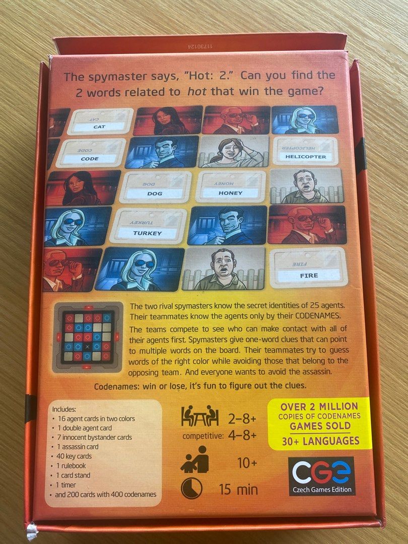 Codenames Board Game, Hobbies & Toys, Toys & Games on Carousell