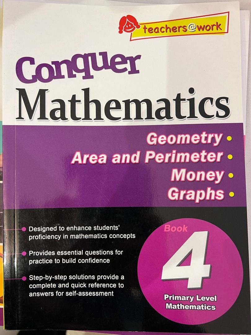 Conquer Mathematics Geometry | Area & Perimeter | Money | Graphs - Book ...