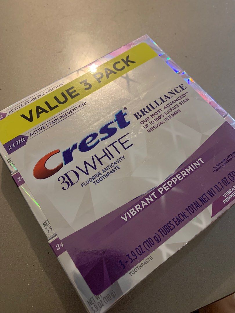 Crest 3D Brilliance white toothpaste 110g pack of 3, Beauty & Personal Care, Oral Care on Carousell