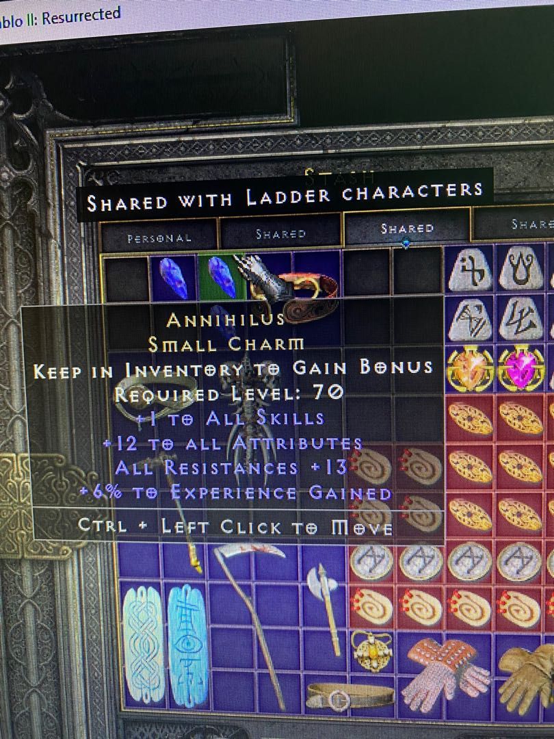 D2R Ladder Annihilus Unidentified or random anni for Diablo 2, Video ...