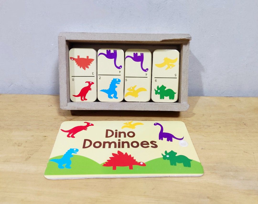 Dino Dominoes, Hobbies & Toys, Toys & Games on Carousell