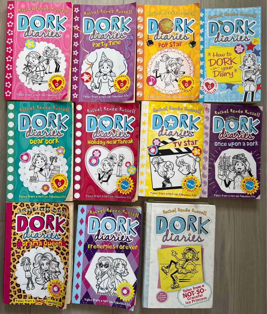 Dork Diaries- 11 books including one with hard cover, Hobbies & Toys ...