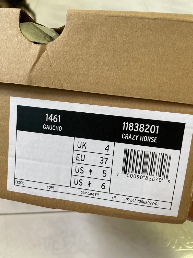 Dr Martens 1461 Gaucho Crazy Horse UK4, Women's Fashion, Footwear, Boots on Carousell