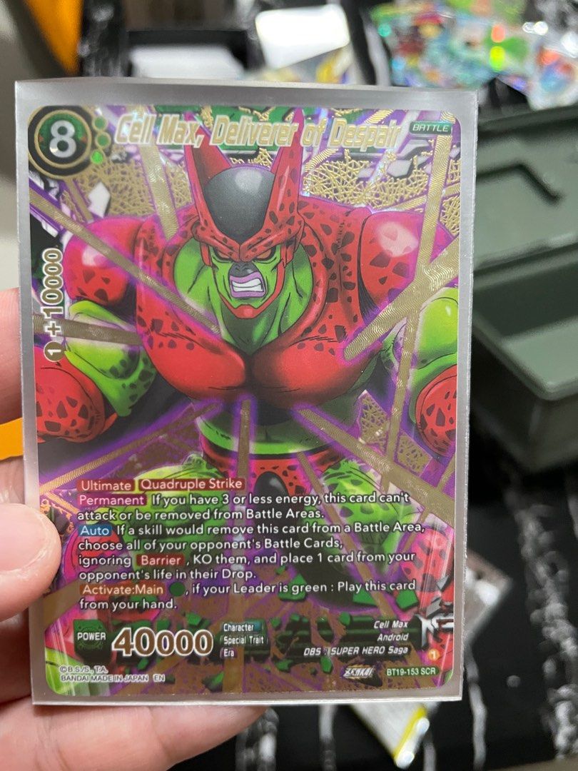Dragon ball TCG BT19 , Cell Max SCR, Hobbies & Toys, Toys & Games on ...