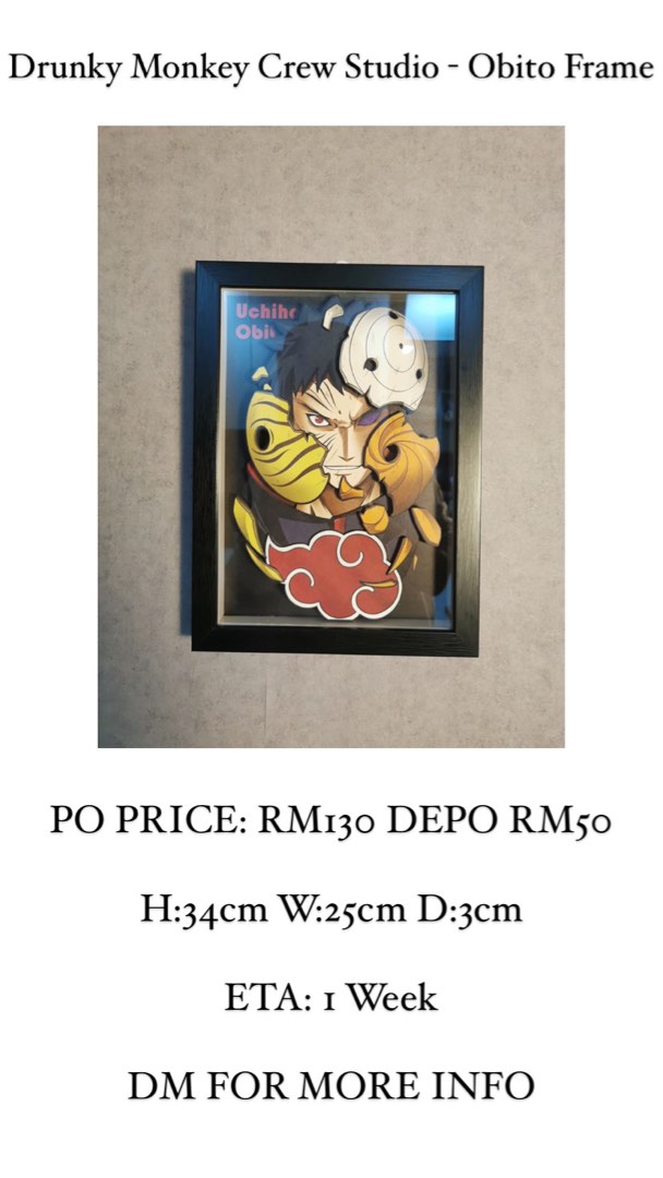 Drunky Monkey Crew Studio - Obito Frame, Hobbies & Toys, Toys & Games ...