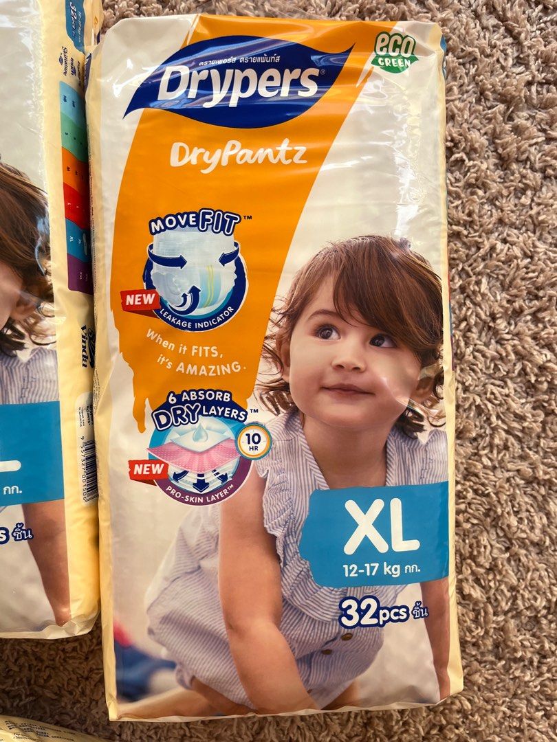 Drypers XL 120 pieces, Babies & Kids, Bathing & Changing, Diapers ...
