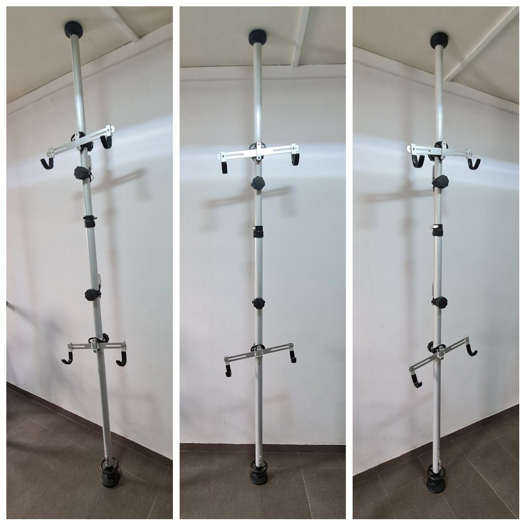 Complete Dual Bicycle Tower Bike Stand Floor to Ceiling, Sports ...