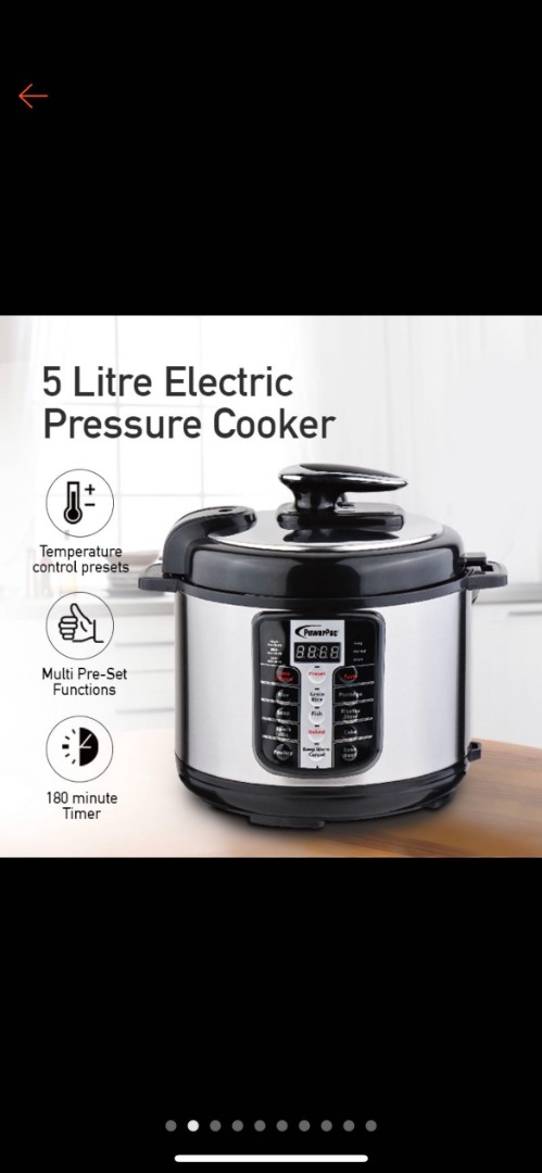 Electric Pressure Cooker 5.0L, TV & Home Appliances, Kitchen Appliances ...