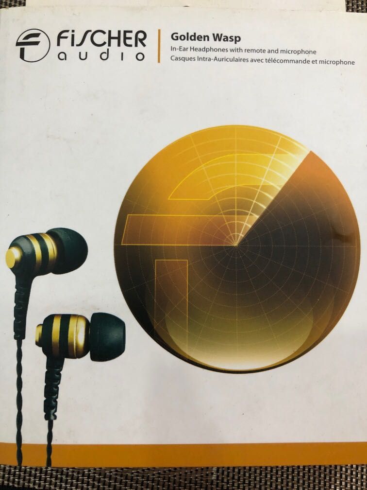 Fischer audio Golden Wasp in-ear Headphones with remote and microphone ...