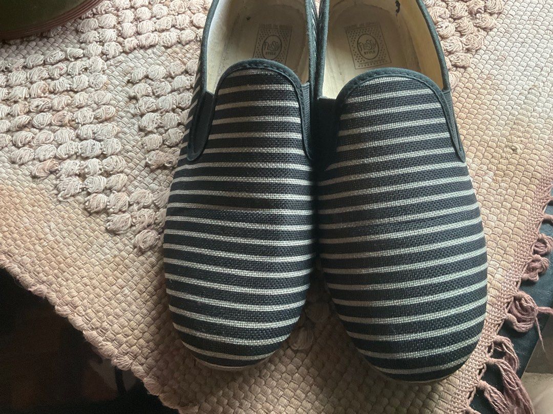 FLOSSY STYLE MADE IN SPAIN 42 Men NAVY WHITE STRIPES, Men's Fashion ...