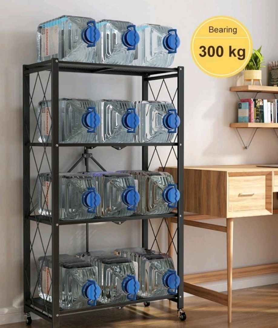 Foldable Storage Rack Kitchen Rack Shelves Organiser Shelf Selves Multi Purpose Heavy Duty ...