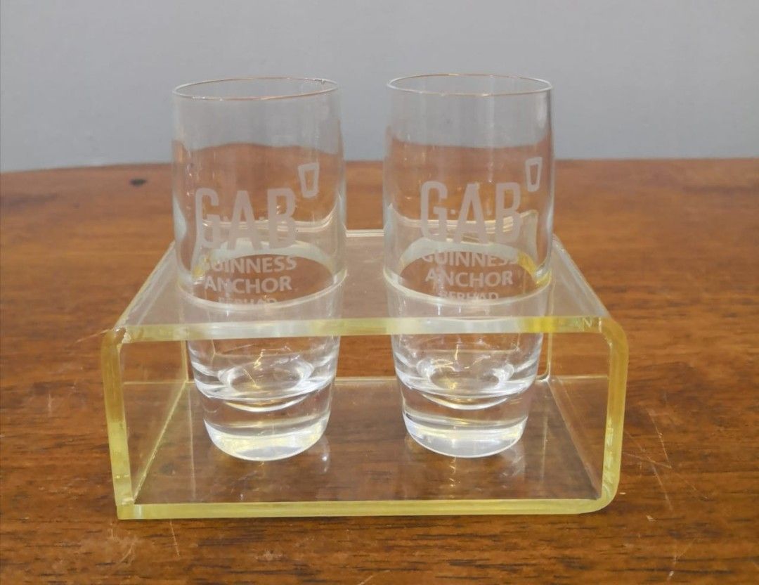 GAB Guinness Anchor Berhad shot glass 2, Hobbies & Toys, Collectibles ...