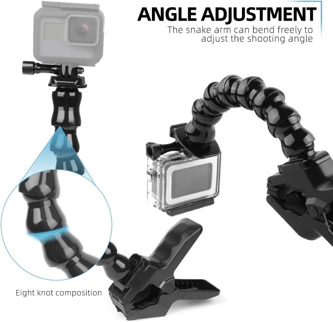 GoPro Flex Clamp Mount with Adjustable GooseNeck - 7 joints, 攝影器材, 攝影配件 ...