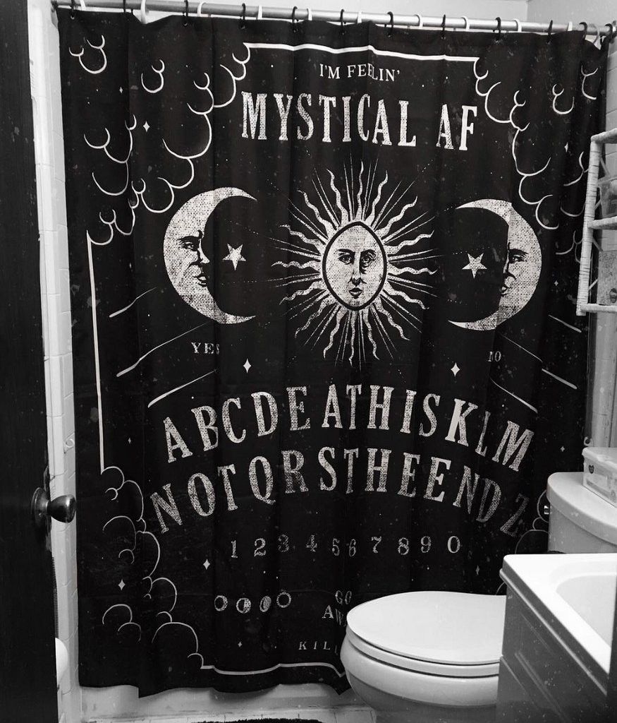 Goth Shower Curtain Kill Star, Furniture & Home Living, Home Decor ...