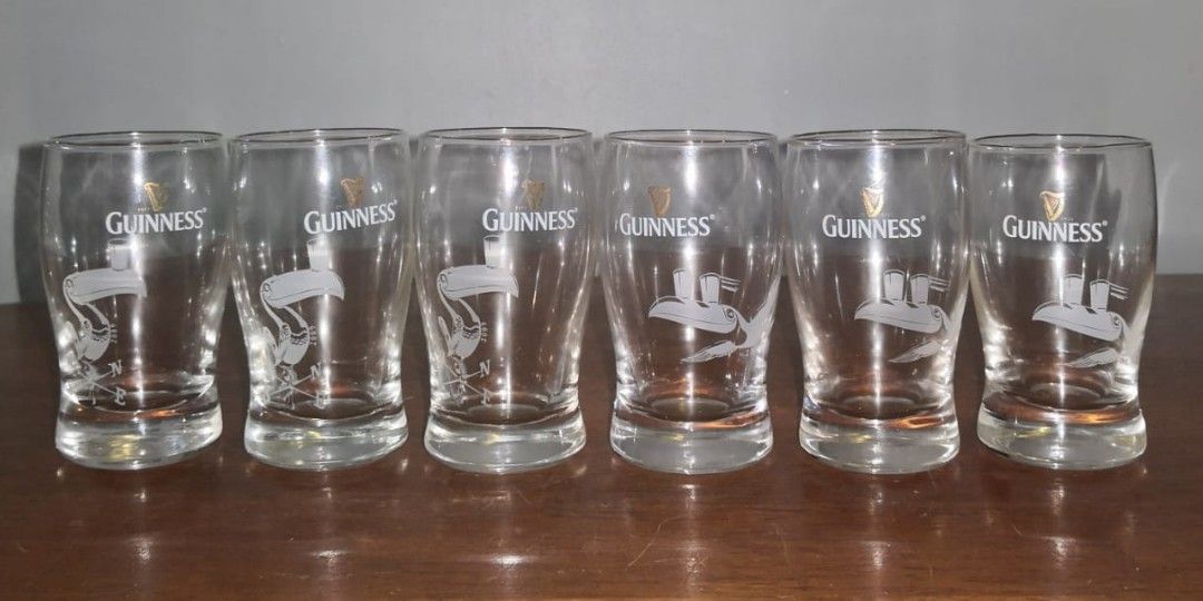 Guinness small glass cup 6, Hobbies & Toys, Collectibles & Memorabilia ...