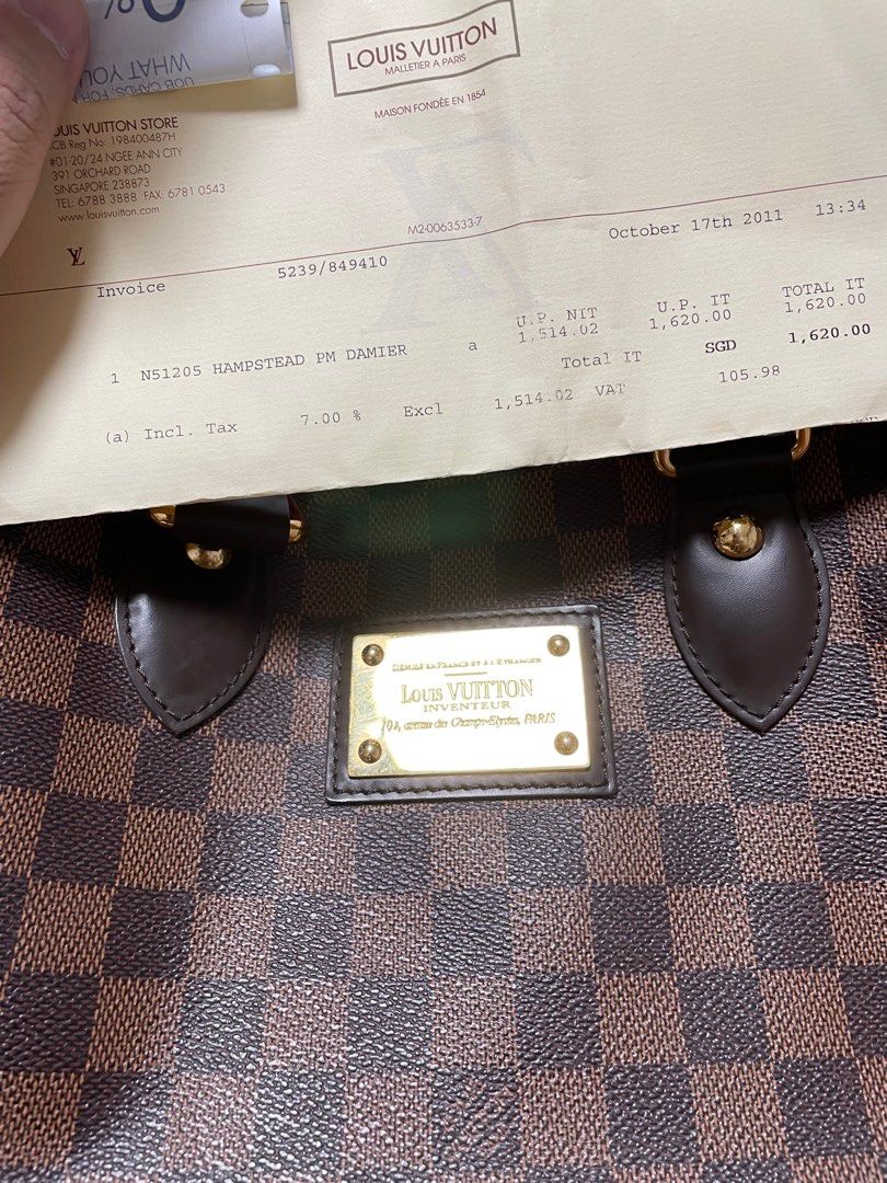 LV Hampstead (full set with tags /label/Takashimaya invoice ), Luxury ...