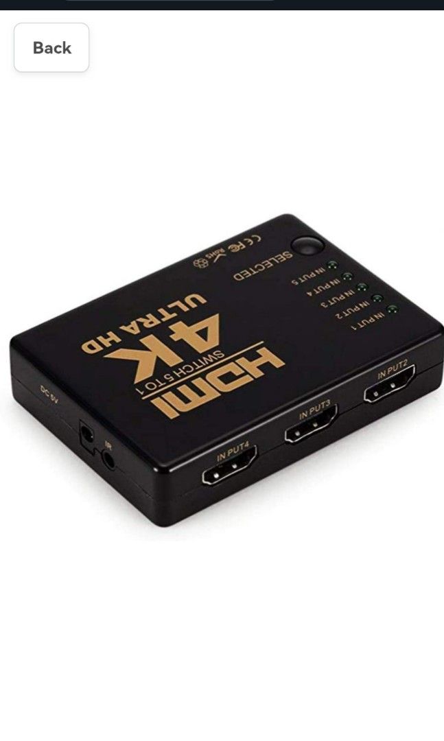 HDMI Switch 3 Port Support HDCP 1080p 5 in 1 Out HDMI Switcher 4K ...