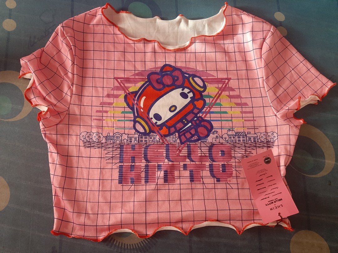 Hello Kitty Crop Top ( shein brand ), Women's Fashion, Tops, Shirts on ...