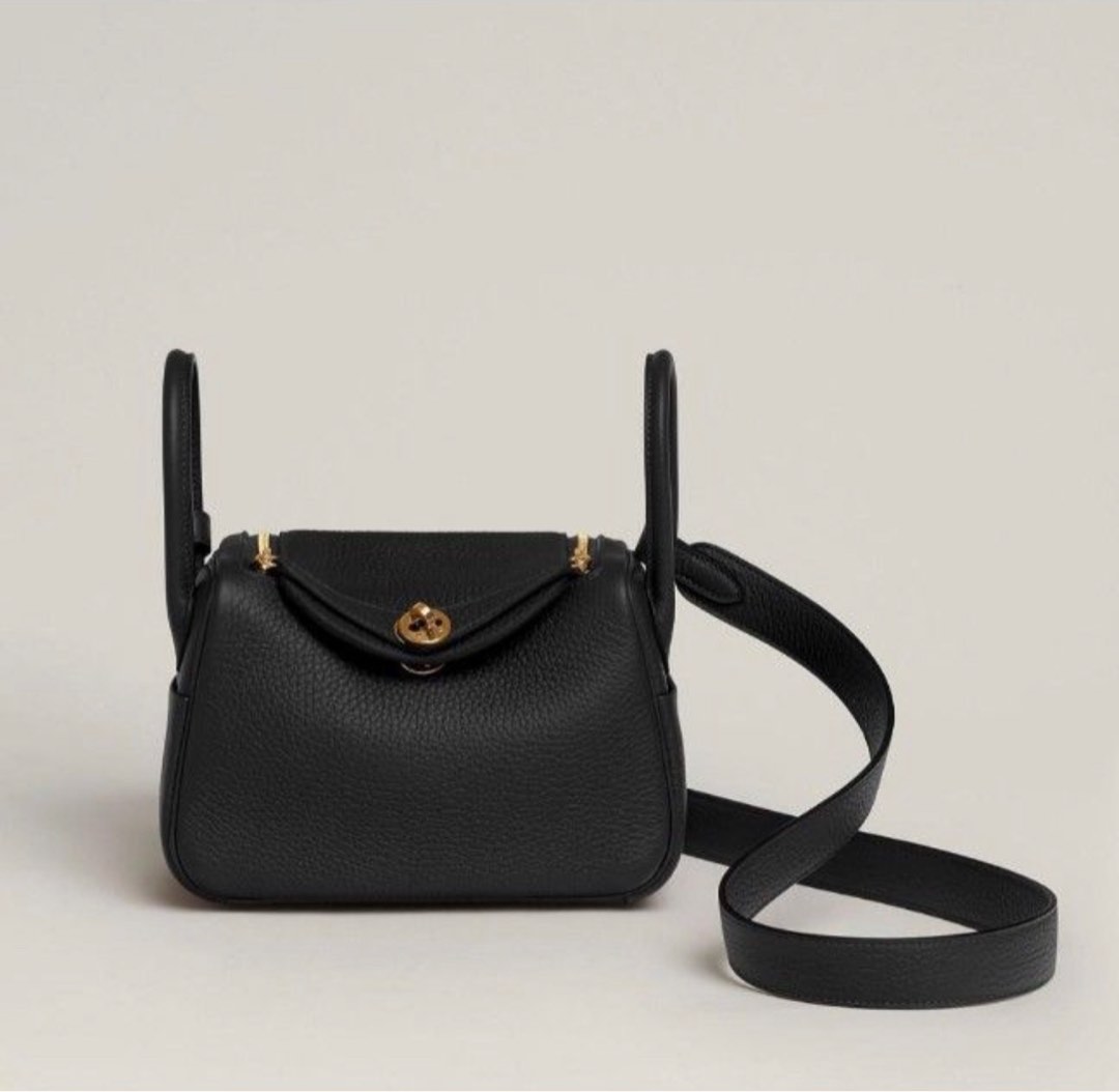 Hermes Mini Lindy Black with GHW (BNIB), Luxury, Bags & Wallets on ...