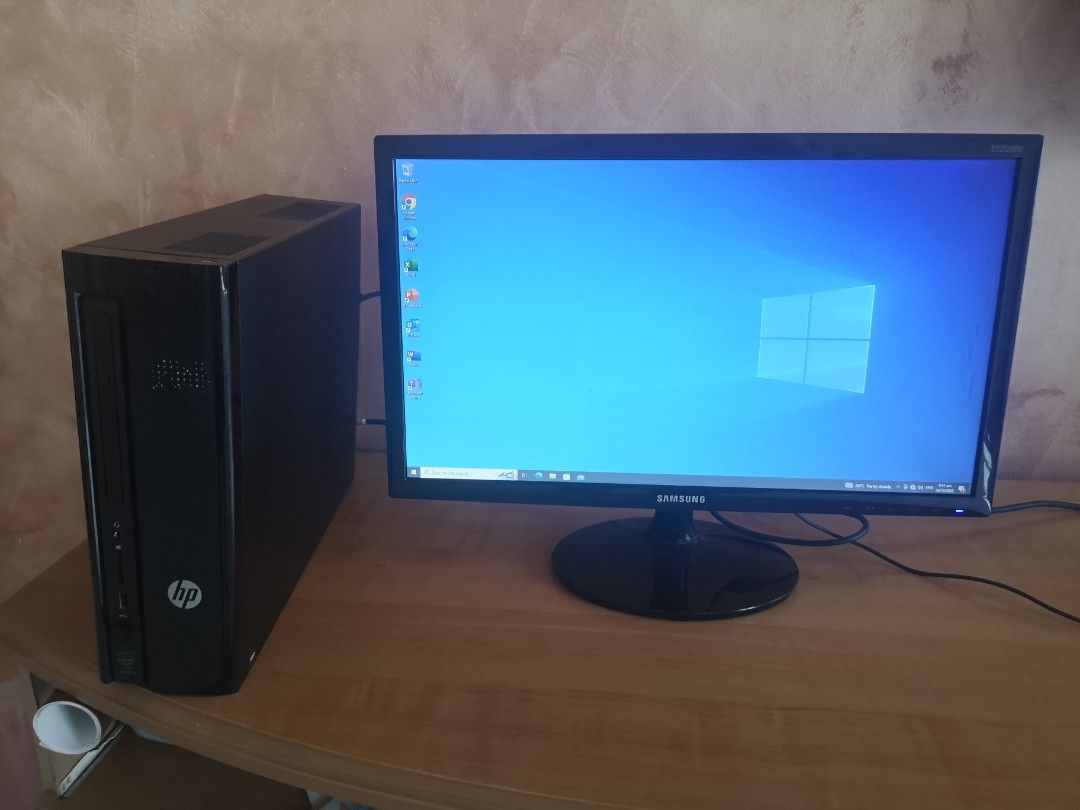 Hp Pavilion Slimline desktop with 22 inch monitor, Computers & Tech, Desktops on Carousell