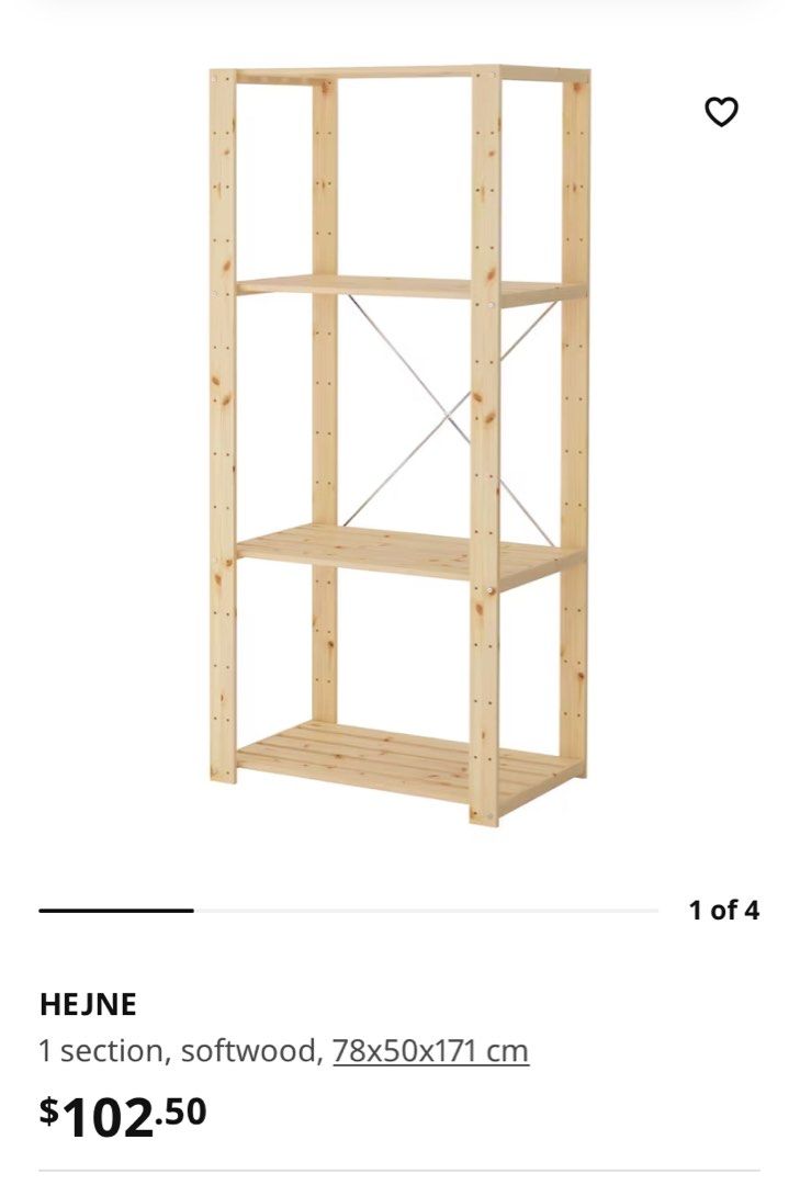 IKEA HEJNE shelf, Furniture & Home Living, Furniture, Shelves, Cabinets ...