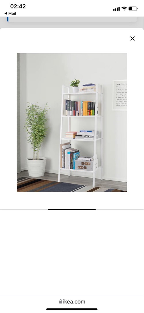 IKEA LERBERG shelf unit, white, 60x148cm, Furniture & Home Living ...