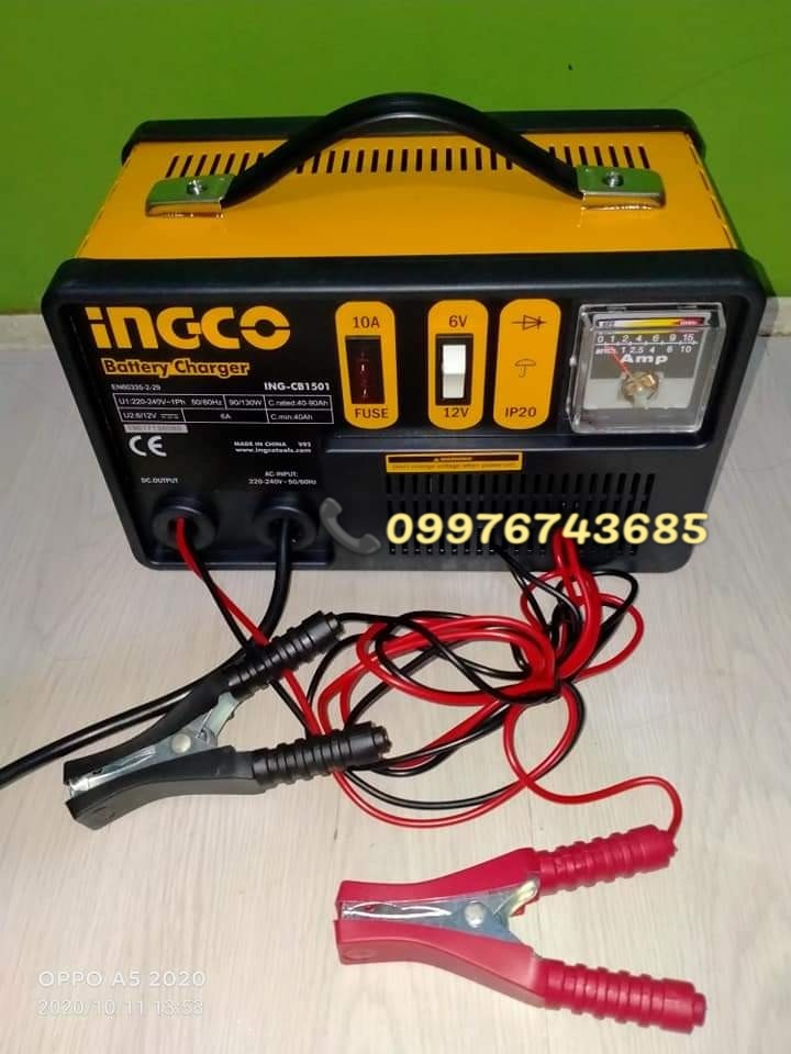 INGCO 6/12V Battery Charger (ING-CB1501), Commercial & Industrial ...