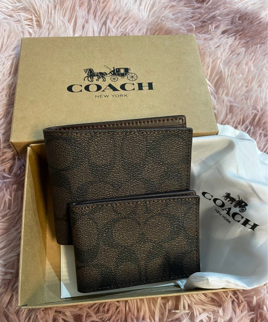 Coach men wallet with card holder, Men's Fashion, Watches & Accessories ...