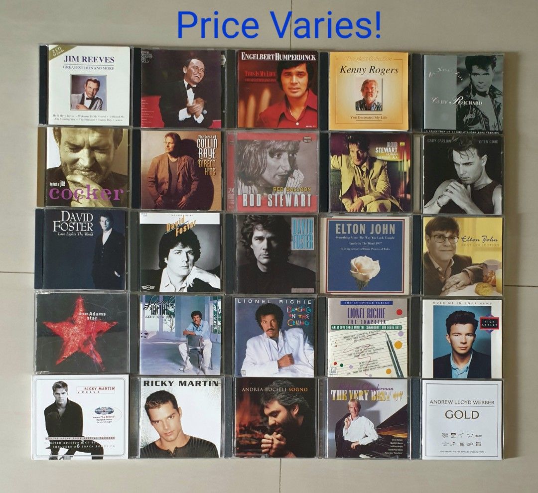 Jim Reeves, Frank Sinatra, Engelbert Humperdinck, Kenny Rogers, Joe ...