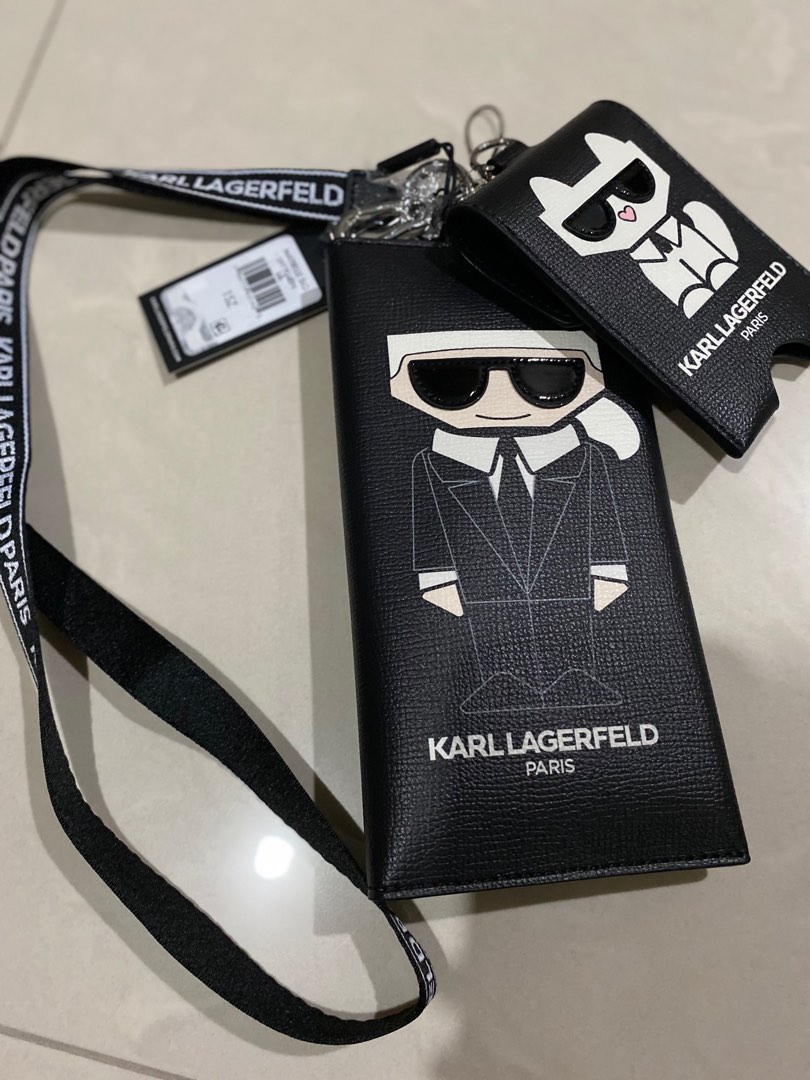 Karl Lagerfeld Handphone pouch with lanyard, Luxury, Accessories on ...