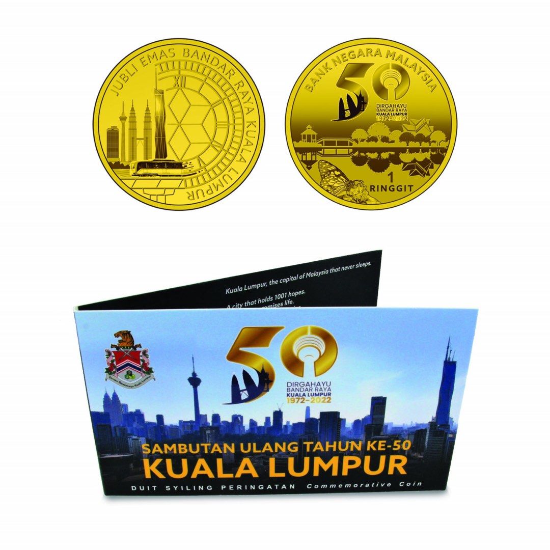 KL50 Commemorative Coin Ulang Tahun Ke-50 Kuan Lumpur, Hobbies & Toys, Collectibles ...