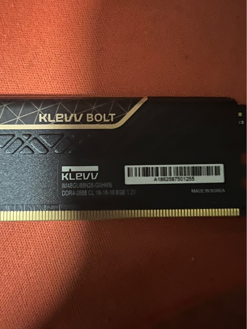 Klevv bolt DDR4 ram 8GB (single stick), Computers & Tech, Desktops on ...