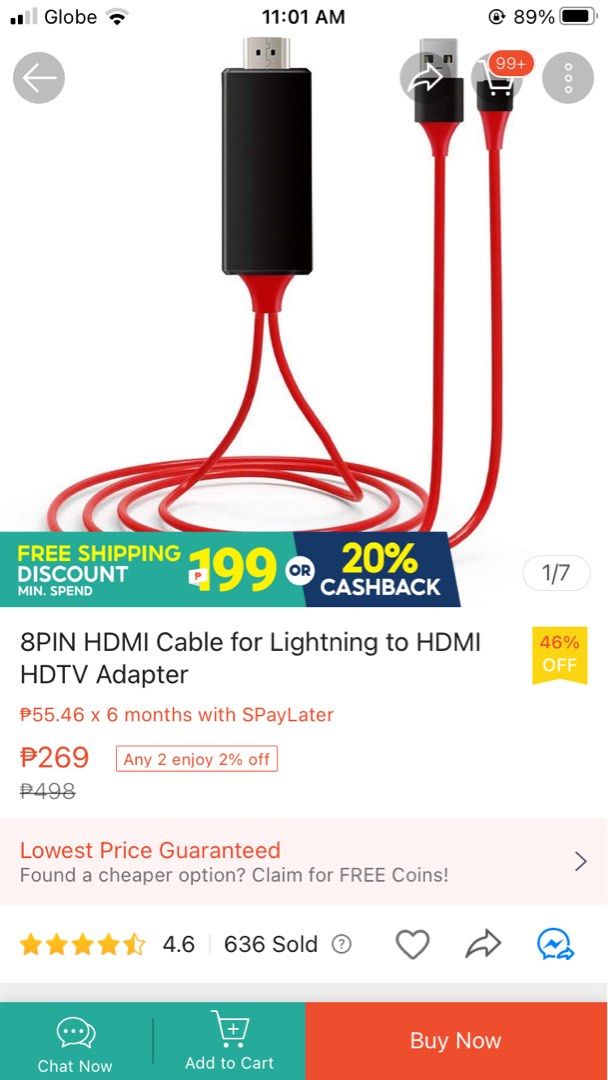 LED mini Projector + HDMI cable, TV & Home Appliances, TV ...