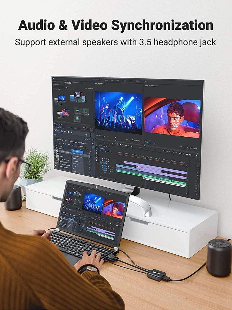 Lemorele VGA Adapter to HDMI with Audio, 1080p 60Hz HDMI Female to VGA ...