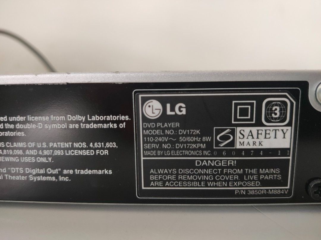 LG DV172K DVD VCD CD Player For Sale @ $ 50 each, Hobbies & Toys, Music ...