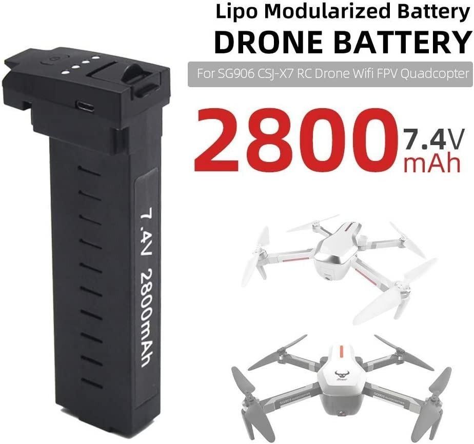 Lipo Battery 7.4V 2800mAh 26mins Modular Drone Battery for SG906 CSJ-X7 ...