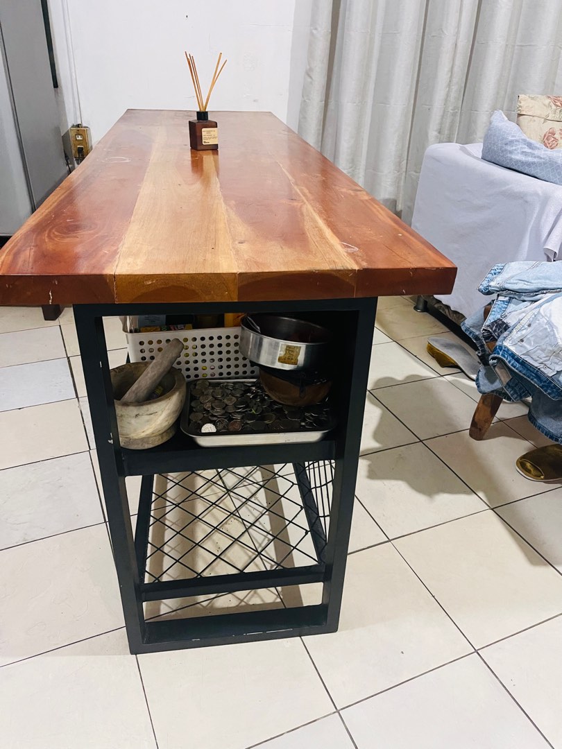 Long table/ working table / Bar table, Furniture & Home Living ...