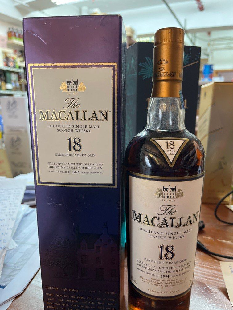 MacAllan 18 年sherry oak 1994 年, 嘢食 & 嘢飲, 酒精飲料 - Carousell