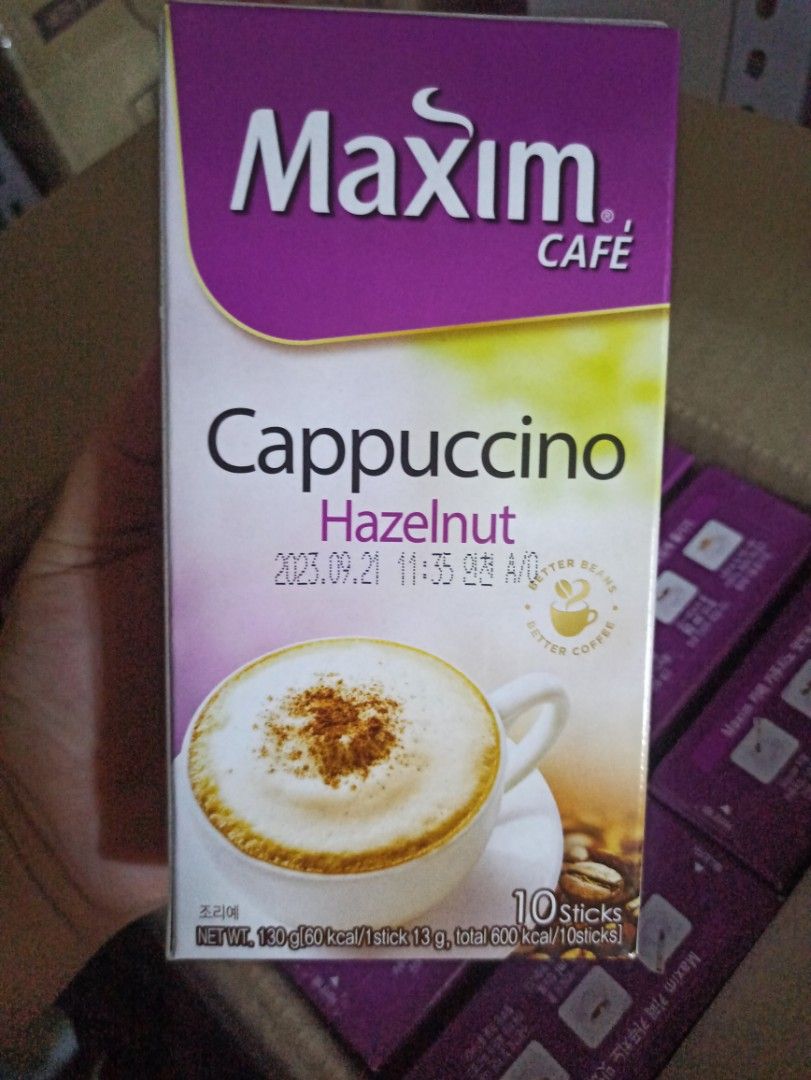 MAXIM CAFE CAPUCCINO HAZELNUT, CARAMEL MACCHIATO, CAPPUCINO VANILLA ...