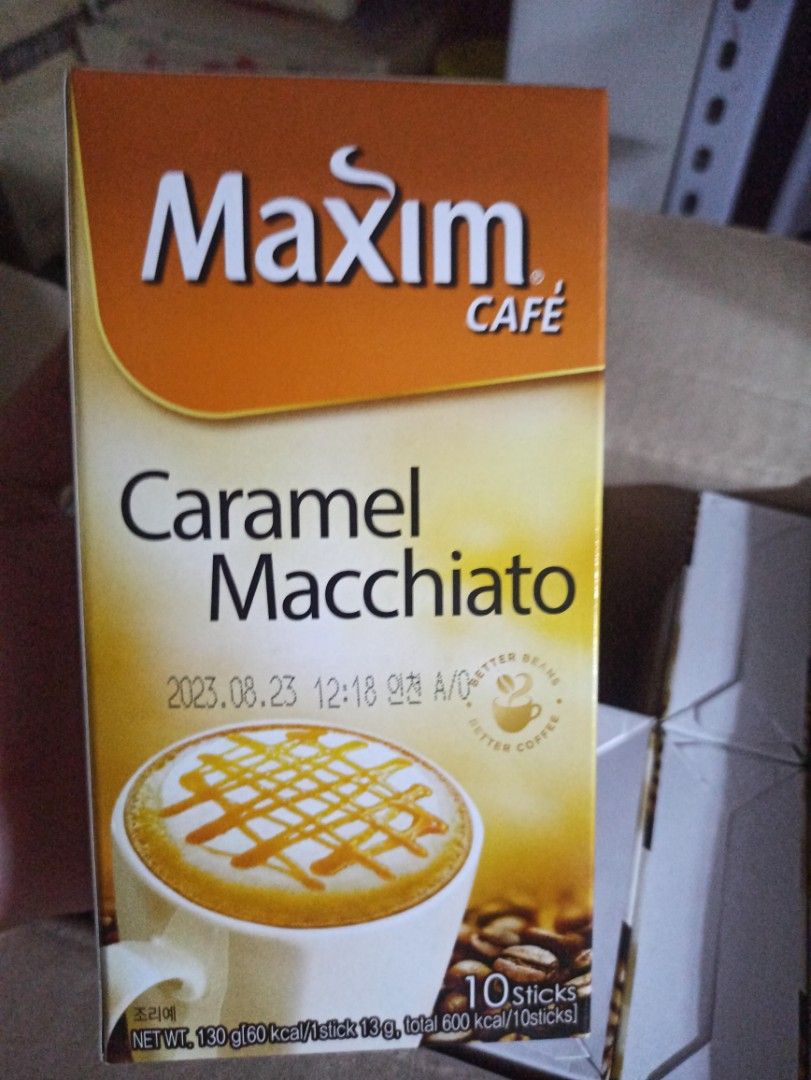 MAXIM CAFE CAPUCCINO HAZELNUT, CARAMEL MACCHIATO, CAPPUCINO VANILLA ...