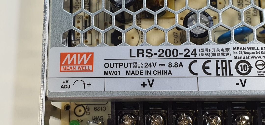 Mean Well 24V 8.8A 200W Power Supply | LRS-200-24 MW Meanwell AC/DC ...