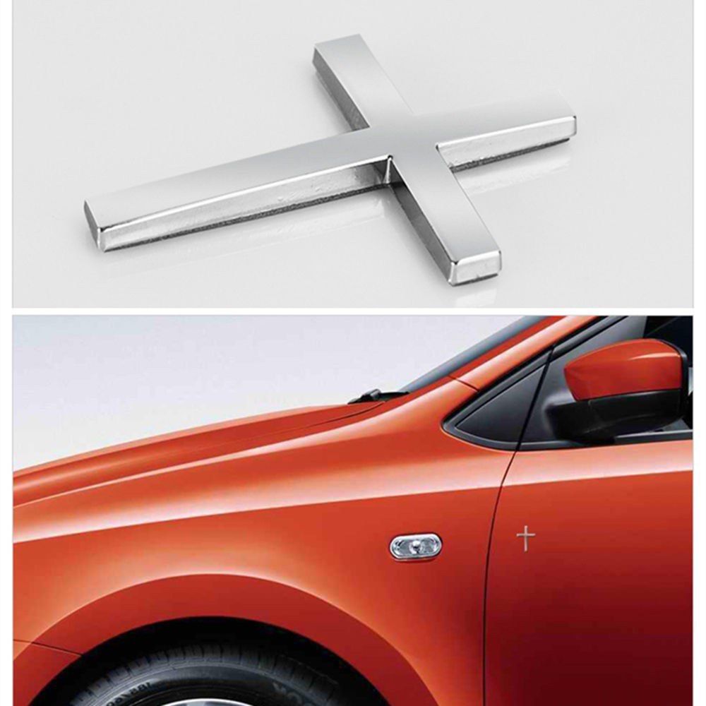 metal cross car sticker badge Jesus Christ 3d auto decal Christian ...