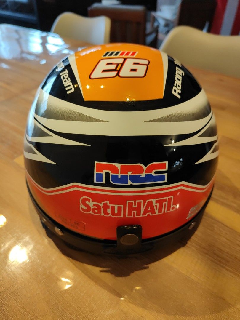 MHR Half Cap Helmet Repsol, Motorcycles, Motorcycle Apparel on Carousell