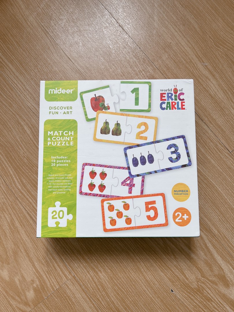 Mideer Eric Carle Number Puzzle, Hobbies & Toys, Toys & Games on Carousell